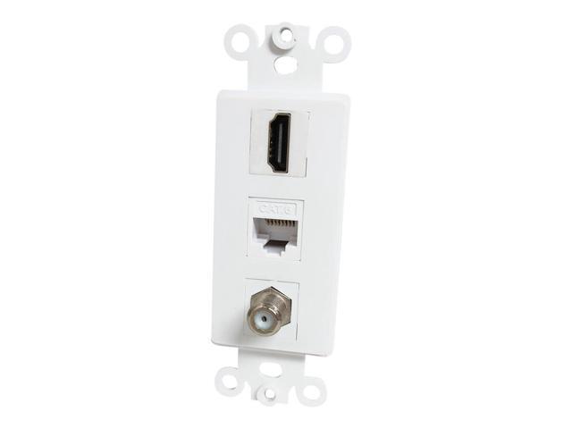 Click here for 4K/8K HDMI and Ethernet Coax Wall Plate Insert - H... prices