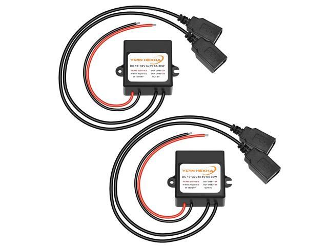 Click here for 2PCS DC 12V 24V to 5V 6A 30W Dual USB Female DC St... prices