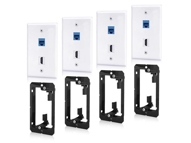 Click here for 4-Pack HDMI Ethernet Wall Plates 2 Port Keystone J... prices
