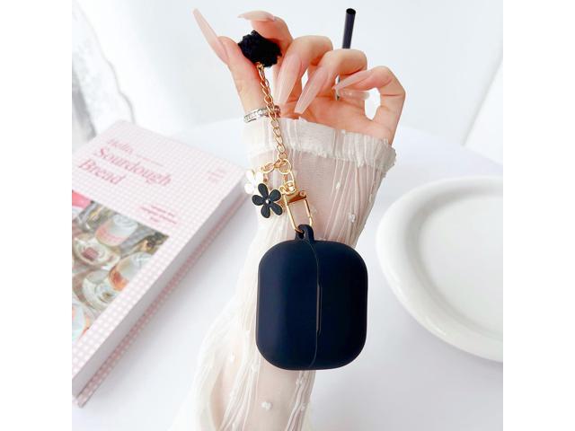 Click here for Cute Black Case for Galaxy Buds with Pom Pom Flowe... prices