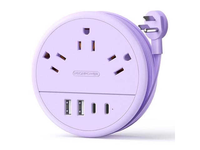 Click here for Purple Travel Power Strip with 3 AC Outlet 4 USB(2... prices