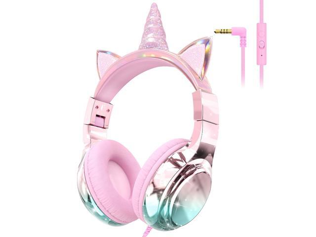 Click here for Kids Unicorn Headphones Wired with Mic  85/94dB Sa... prices