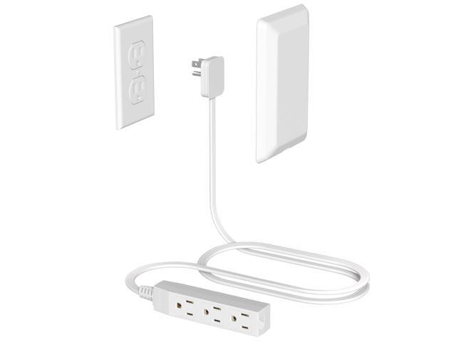 Click here for Flat Plug Power Strip Wall Outlet  3 AC Outlets  U... prices