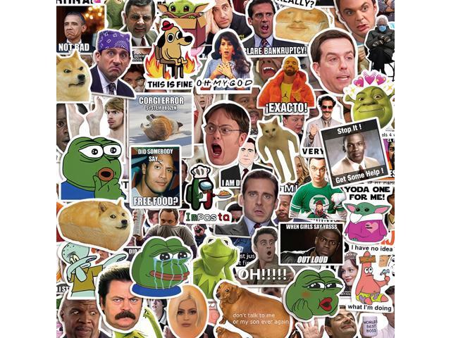 Click here for 300 Pcs Funny Meme Stickers Waterproof Funny Stick... prices