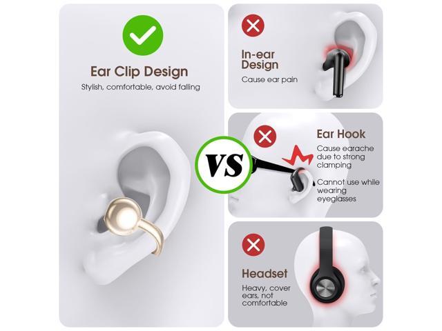Click here for Clip On Earbuds Wireless Bluetooth 5.3  Open Ear H... prices