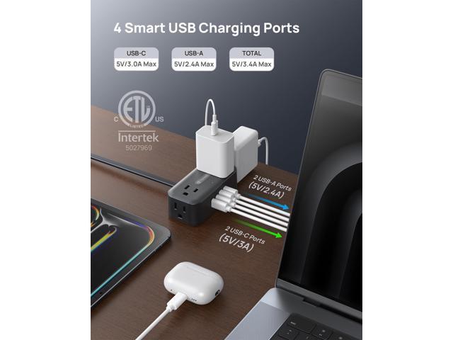 Click here for 360° Rotating Flat Plug Power Strip  3FT Extension... prices