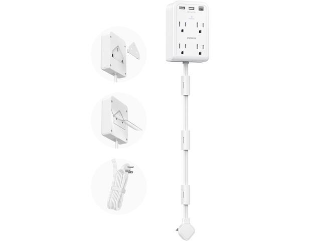 Click here for Short Power Strip 2FT - Flat Wall Extension Cord w... prices