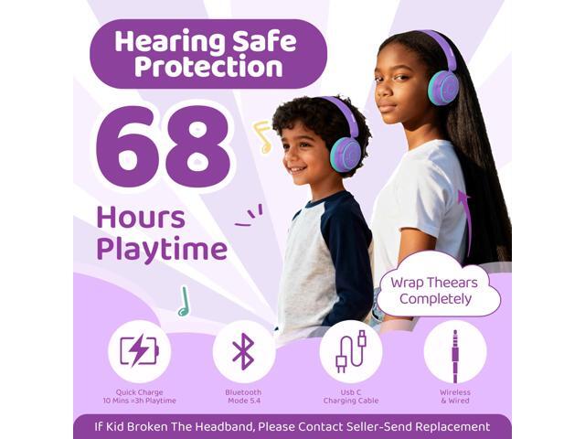 Click here for Kids Headphones Bluetooth 5.4 Wireless Volume Limi... prices