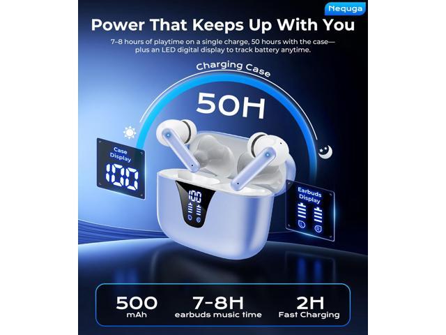 Click here for Wireless Earbuds  50H Playtime with Mic  LED Digit... prices