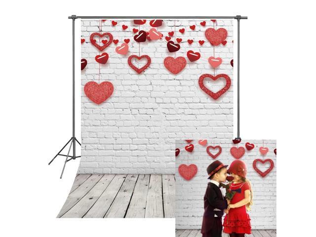 Click here for Valentines Photography Backdrop Bokeh Red Heart Ru... prices