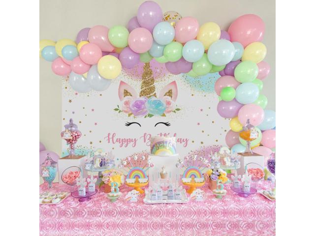 Click here for Unicorn Birthday Decorations Backdrop for Girls Pa... prices