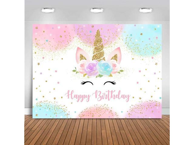 Click here for Unicorn Birthday Decorations Backdrop for Girls Pa... prices