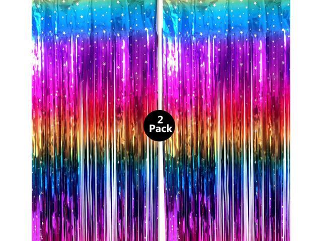 Click here for Tinsel Foil Fringe Curtains 2 Pack Party Decoratio... prices