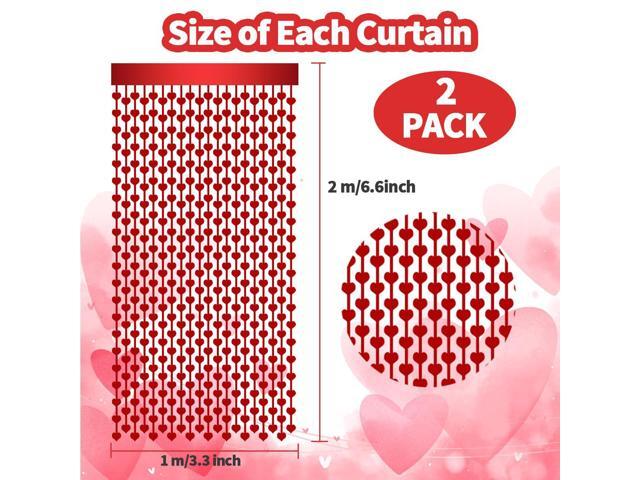 Click here for 2 Pack 3.2ft x 6.6ft Valentines Day Metallic Foil... prices