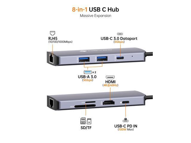 Click here for USB C Hub 4K@60Hz HDMI Gigabit Ethernet 8-in-1 USB... prices