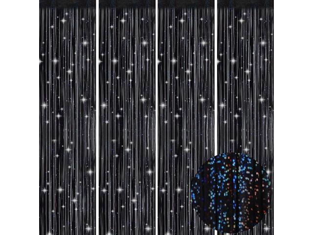 Click here for 4 Pack Foil Fringe Tinsel Backdrop Curtains  Birth... prices