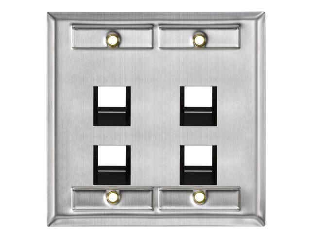 Click here for 4-Port Angled Stainless Steel QuickPort Dual Gang... prices