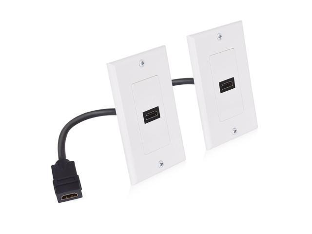 Click here for 2-Pack 1-Port HDMI Wall Plate in White (4K UHD  AR... prices