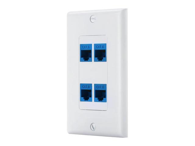 Click here for 4 Port Cat6 Ethernet Female to Female Decorative W... prices