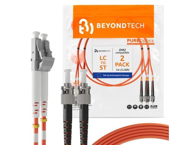 Click here for 1m (3.28ft) LC to ST Fiber Patch Cable (2-Pack) UP... prices
