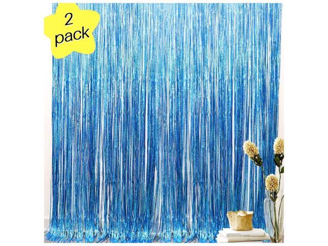 Click here for Blue Foil Fringe Curtains Iridescent Mermaid Shark... prices