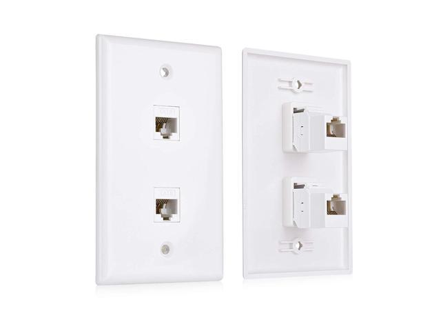 Click here for 2-Pack 2-Port Ethernet Wall Plate  Cat6 Wall Plate... prices