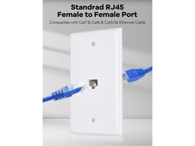 Click here for Wall Plate  1 Port Cat6 RJ45 Keystone Inline Coupl... prices