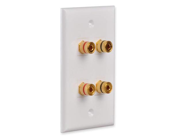 Click here for Wall Plate with 4 Banana Binding Posts  White Gold... prices