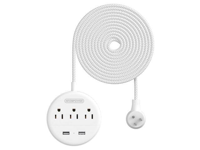 Click here for Extension Cord 10 ft  Braided Power Strip Flat Plu... prices