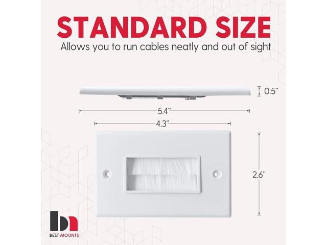 Click here for 10 Pack Brush Wall Plates Cable Pass Through - Dec... prices
