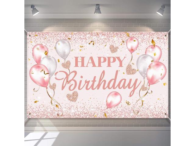 Click here for Pink and Rose Gold Happy Birthday Party Decoration... prices