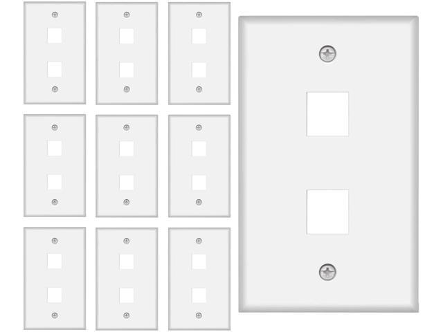 Click here for 2 Port Keystone Wall Plate 10-Pack Single Gang Fac... prices