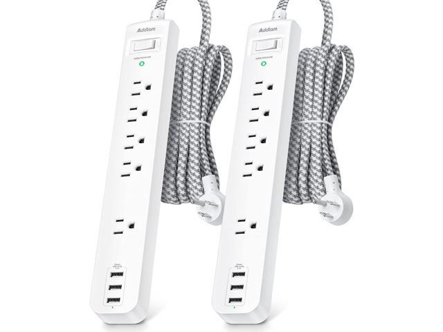 Click here for 2 Pack Power Strip Surge Protector - 5 Widely Spac... prices