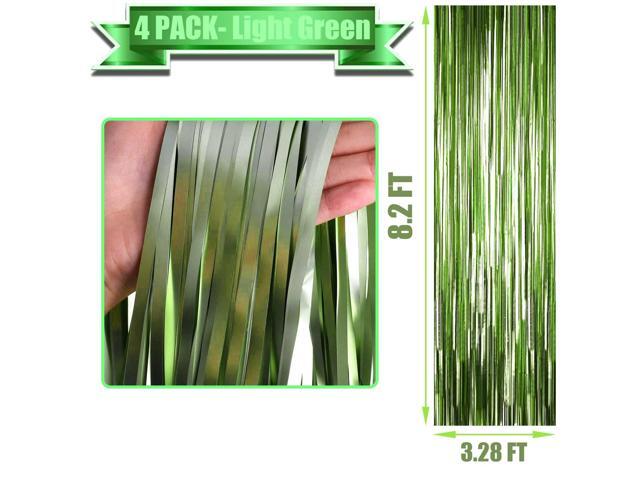 Click here for 4 Pack Light Green Foil Fringe Curtain Backdrop  3... prices