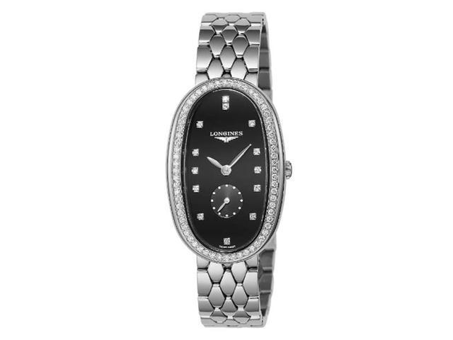 Click here for Longines Symphonette Stainless Steel Black Dial Di... prices