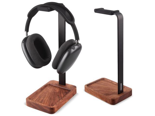 Click here for PHERKORM Walnut Wood & Aluminum Headset Holder  De... prices