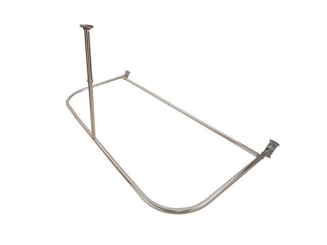 Click here for Utopia Alley D-Shaped Shower Rod with Ceiling Supp... prices