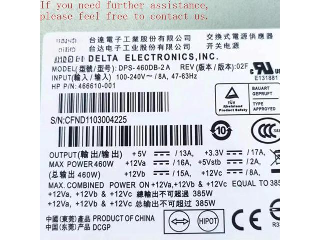Click here for For Power Supply DPS-460DB-2A 10A 466610-001 Serve... prices
