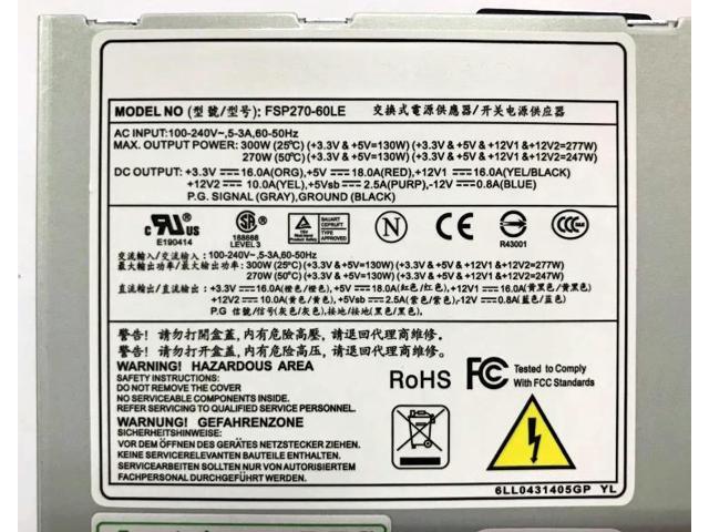 Click here for For FSP 270-60LE Rated 300W Wide Range Flex Silent... prices