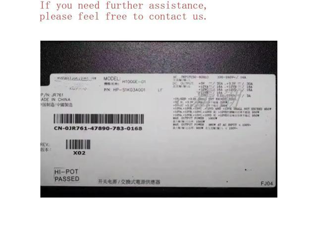 Click here for For Server Power Supply H1000E-01 DP/N: JR761 1000... prices