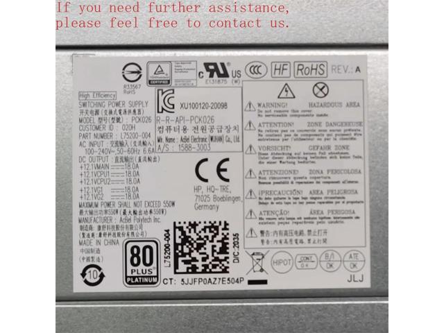 Click here for For 800  880 G6  G8  G9 PCK026 550W Power Supply L... prices