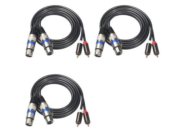 Click here for 3X Hifi Audio Cable 2 Rca Male To Xlr 3 Pin Female... prices