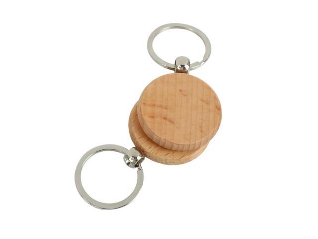Click here for 100Pcs Blank Round Wooden Keychain DIY Wooden Keyc... prices