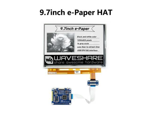 Click here for 9.7inch e-Paper E-Ink display HAT 1200x825 for Pi prices