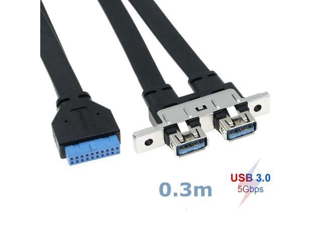 Click here for 0.3m 5Gbps USB 3.0 20pin Female to Double USB 3.0... prices