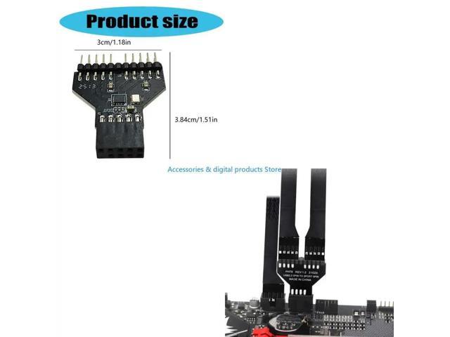 Click here for Motherboard USB 9Pin Header Splitter 1 to 2 Extens... prices