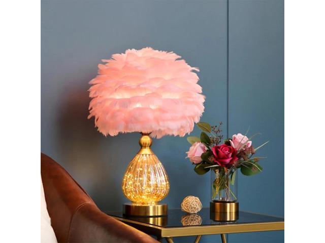 Click here for 17.1 Inch Feather Table Lamp with Dual Switch  Han... prices