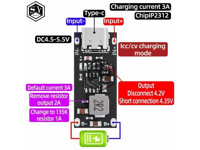 Click here for IP2312 CC/CV Mode Type-C USB Input High Current 3A... prices