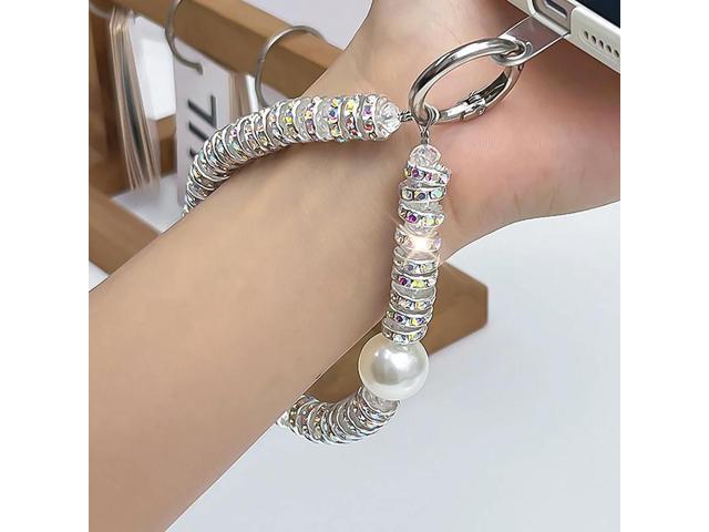 Click here for Rhinestone Pearl Handmade Anti-Lost Phone Chain Ca... prices