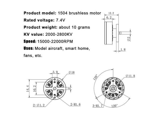 Click here for 1Pc 1504 Brushless Motor 7.4V Pan-Tilt Aircraft Fo... prices
